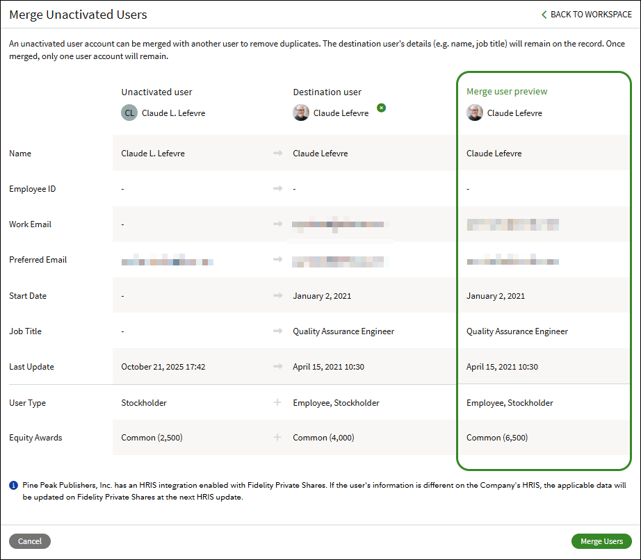 Merge Duplicate Users – Support Center